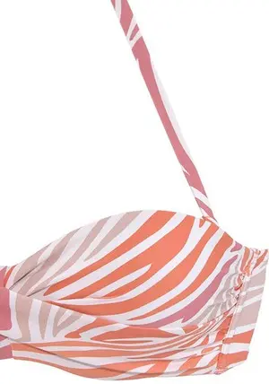 LASCANA Zebra Print Bandeau Bikini Top