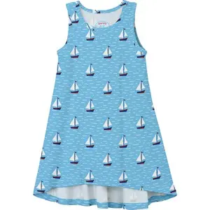 SARA’S PRINTS Sleeveless Hi Lo Nightgown - Sailboat