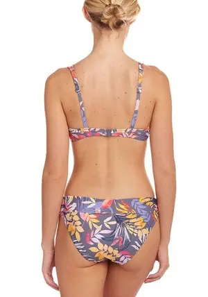 LASCANA Tropical Print Underwire Bikini Top - Grey Printed