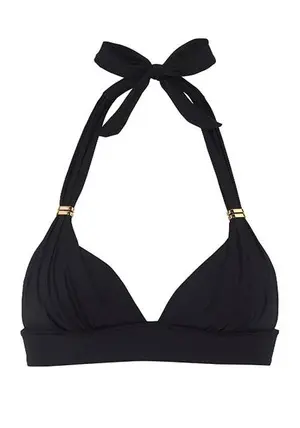 LASCANA Hardware Detail Triangle Bikini Top - Black
