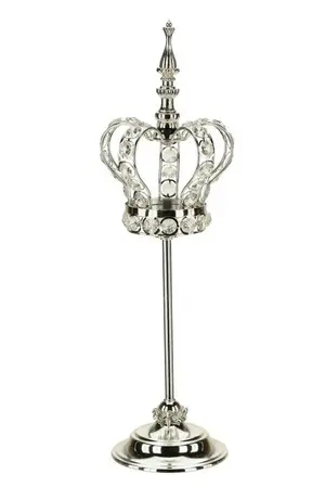 MARK ROBERTS Jeweled Pedestal Crown - Silver