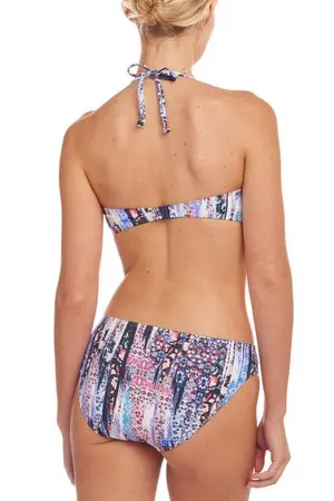 LASCANA Bandeau Bikini Top With Underwire - Dark Blue Multi