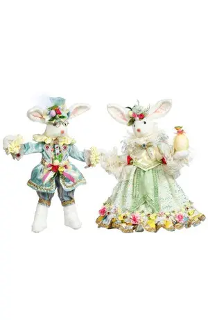 MARK ROBERTS Mr & Mrs Peter Rabbit, Set Of 2 - Pastel Green