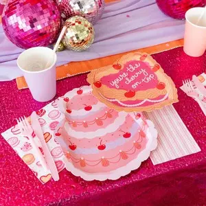 JOLLITY & CO Valentine's Day Dinner Cake Plates