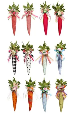 MARK ROBERTS Jeweled Embellished Carrots - Multiple Colors
