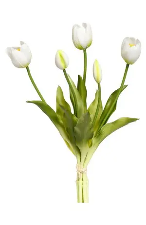 MARK ROBERTS Blooming Tulip Bunch Of 5 - White