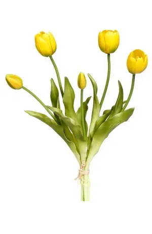 MARK ROBERTS Blooming Tulip Bunch Of 5 - Bright Yellow