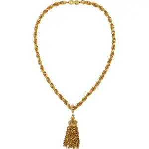 SUSAN CAPLAN Monet Tassel Pendant Necklace - Gold