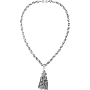 SUSAN CAPLAN Monet Tassel Pendant Necklace - Silver