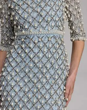 MAC DUGGAL COLLECTION Embellished 3/4 Sleeve Gown