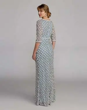 MAC DUGGAL COLLECTION Embellished 3/4 Sleeve Gown