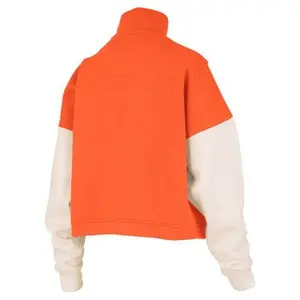 PRESSBOX Clemson Tigers Ferrara Color Block Quarter-zip Sweatshirt