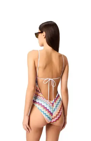 Missoni Lamé Viscose One-piece Swimsuit - Multicoloured