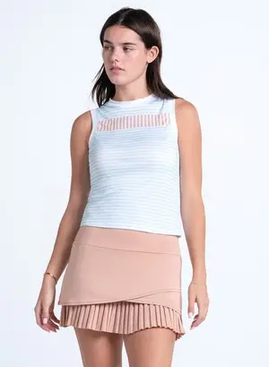 Lucky In Love Striped Muscle Tank