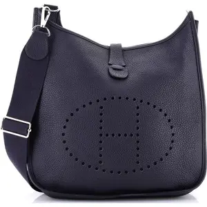 HERMES Evelyne Bag Gen Iii Clemence Gm - Bleu Nuit