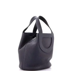 Hermès In-the-loop Bag Clemence With Swift 18 - Black