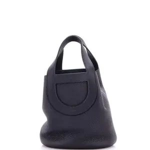 Hermès In-the-loop Bag Clemence With Swift 18 - Black