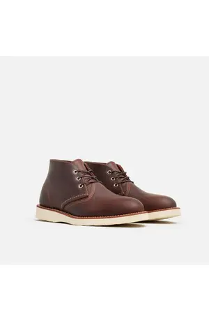 Red Wing Work Chukka Leather Boots - Briar Oil Slick