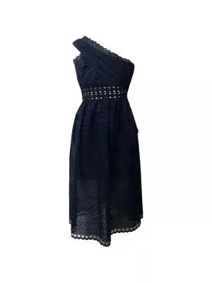 SELF-PORTRAIT Openwork Asymmetrical Dress