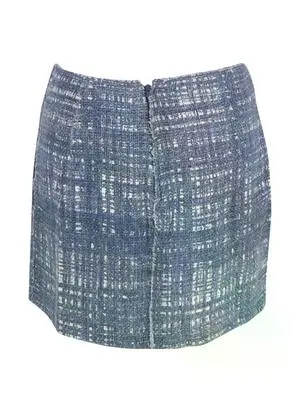 Prada Tweed-texture A-line Mini Skirt