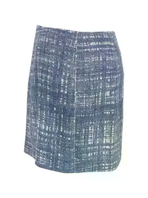 Prada Tweed-texture A-line Mini Skirt