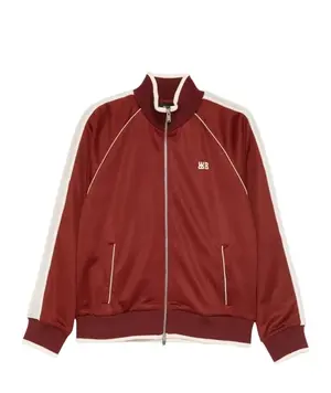 WALES BONNER Logo Stripe Jersey Track Jacket - Red