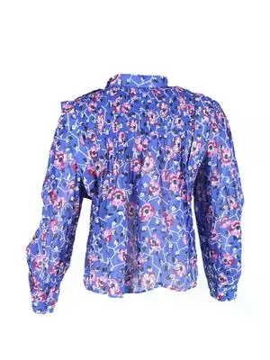 ISABEL MARANT VINTAGE Floral Pintucked Blouse