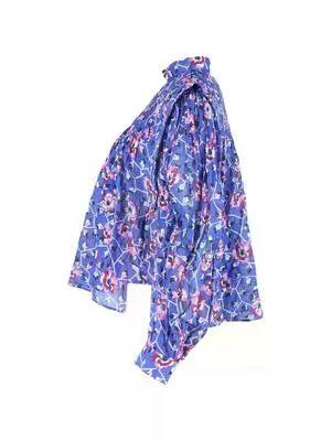 ISABEL MARANT VINTAGE Floral Pintucked Blouse