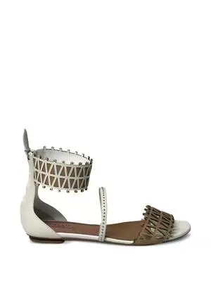 Alaïa Ankle-cuff Laser-cut Sandals
