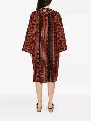 MONOKI Sailor Aztec Star-embroidered Midi Dress