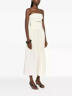 ESSE STUDIOS Strapless Split Midi Dress
