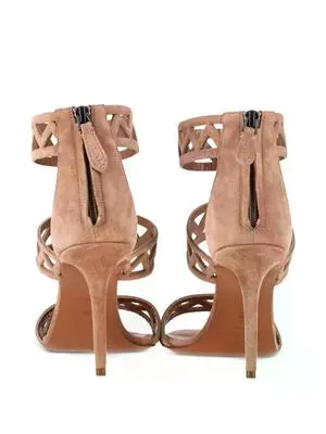 Alaïa Laser-cut Suede Sandals