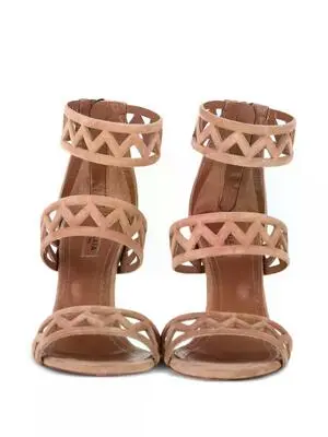 Alaïa Laser-cut Suede Sandals
