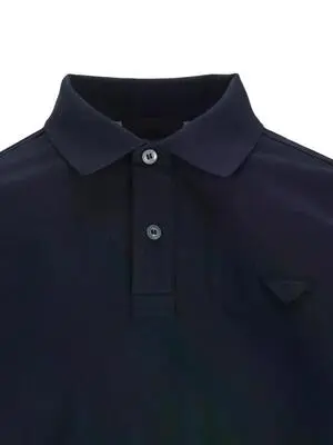 Prada Logo-triangle Polo Shirt - Blue