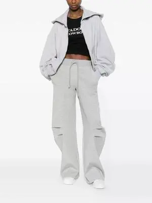 Patrizia Pepe Oversized Fleece Track Pants - Grey