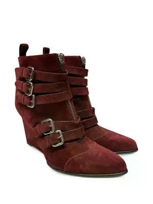 TABITHA SIMMONS Buckled Wedge Boots