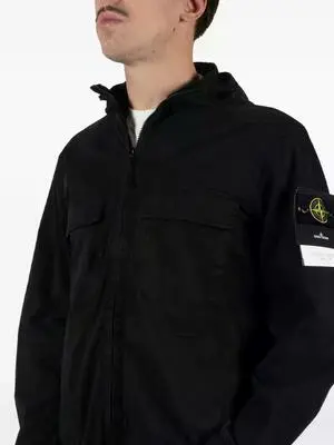 Stone Island Hooded Chest-pocket Jacket - Black