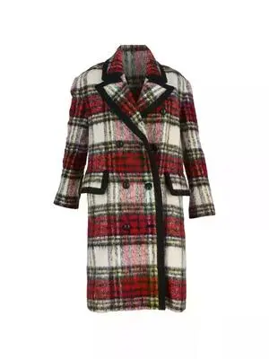 Burberry Plaid Double-breasted Coat