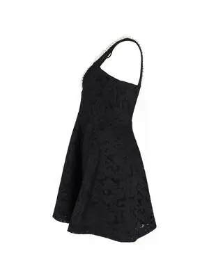 Sandro Rhythm Pleated Embroidered Mesh Dress - Black