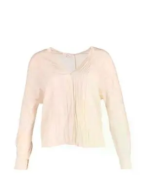 Vince Crinkled V-neck Top