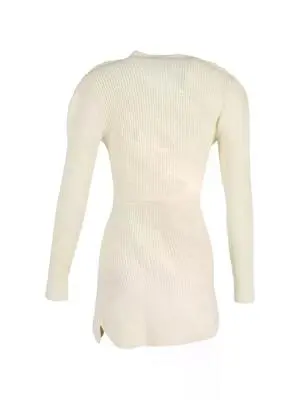 SELF-PORTRAIT Cut-out Ribbed Mini Dress