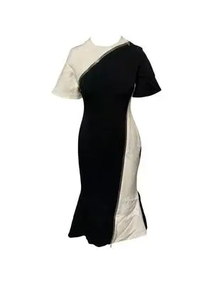 David Koma Short-sleeve Zip-fastening Midi Dress