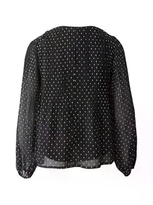 Maje Polka Dot Long Sleeve Blouse