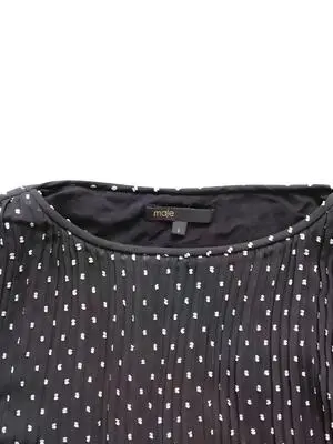 Maje Polka Dot Long Sleeve Blouse
