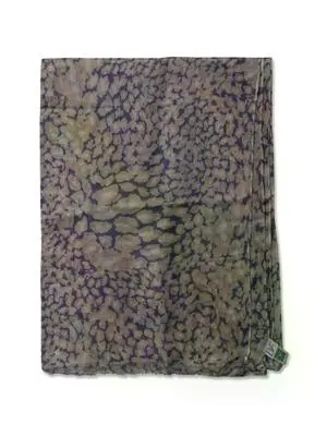 Diane Von Furstenberg Animal-print Fringed Scarf - Neutrals