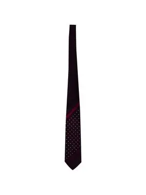 Versace Polka-dot Silk Necktie - Purple
