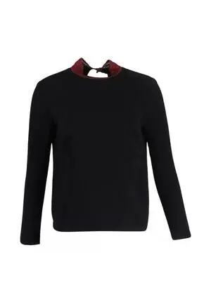 Sandro Contrast Collar Jumper