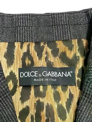 Dolce & Gabbana Check-pattern Long-sleeve Blazer