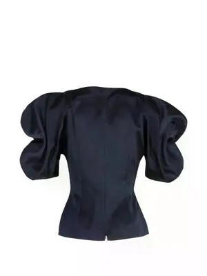 Jacquemus Puffed-sleeve V-neck Blouse