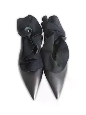 JIL SANDER Ruffled Pointed-toe Pumps